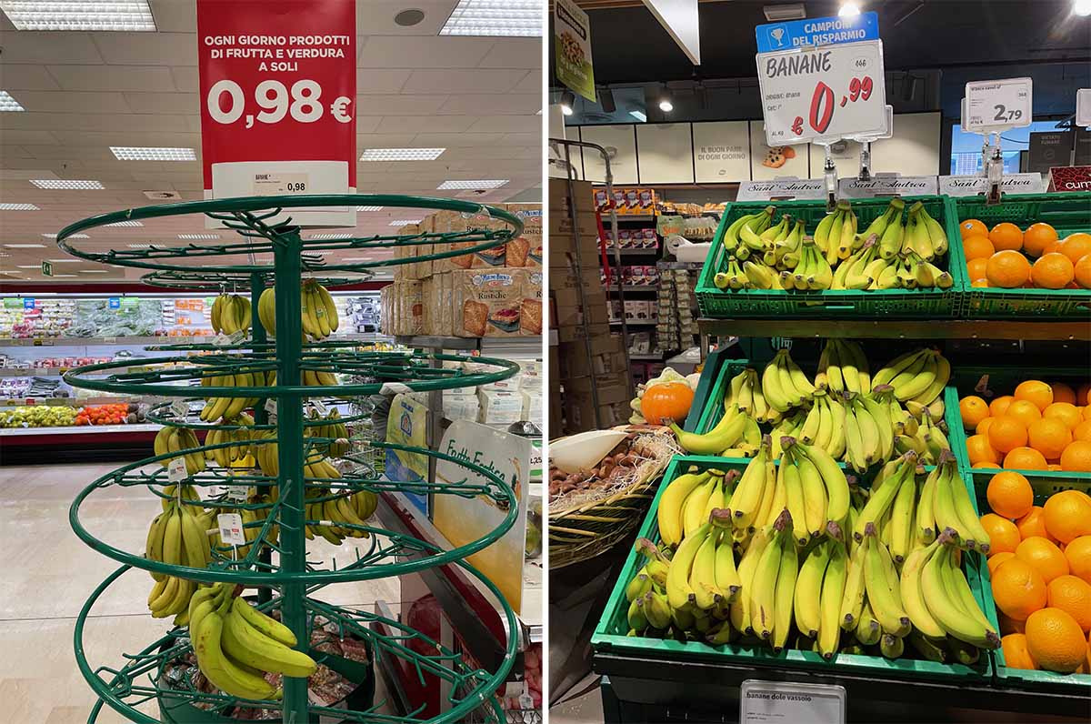 Banane, in Gdo si trova il sottocosto? 10 store di Bologna a confronto