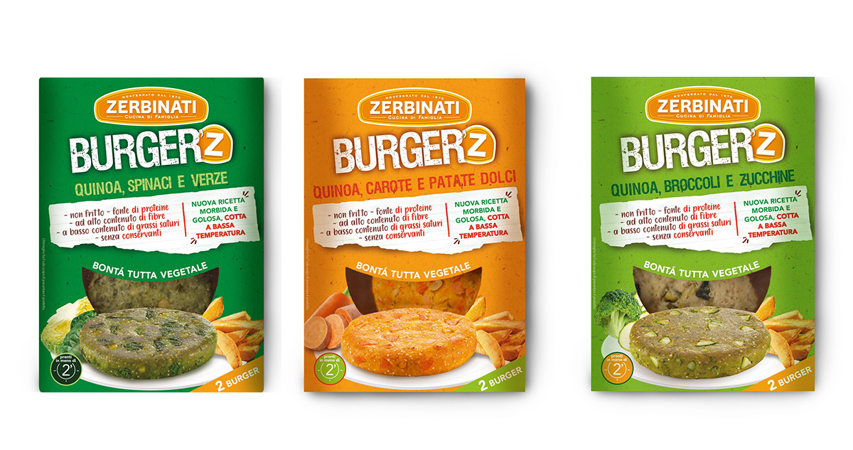 Zerbinati rilancia la linea di burger vegetali Burger'Z con tre nuove ...
